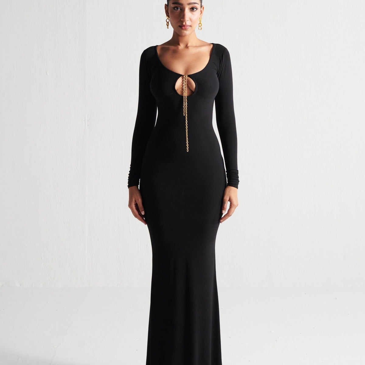 BLACK KEYHOLE DRESS – LabelAnkitaJain