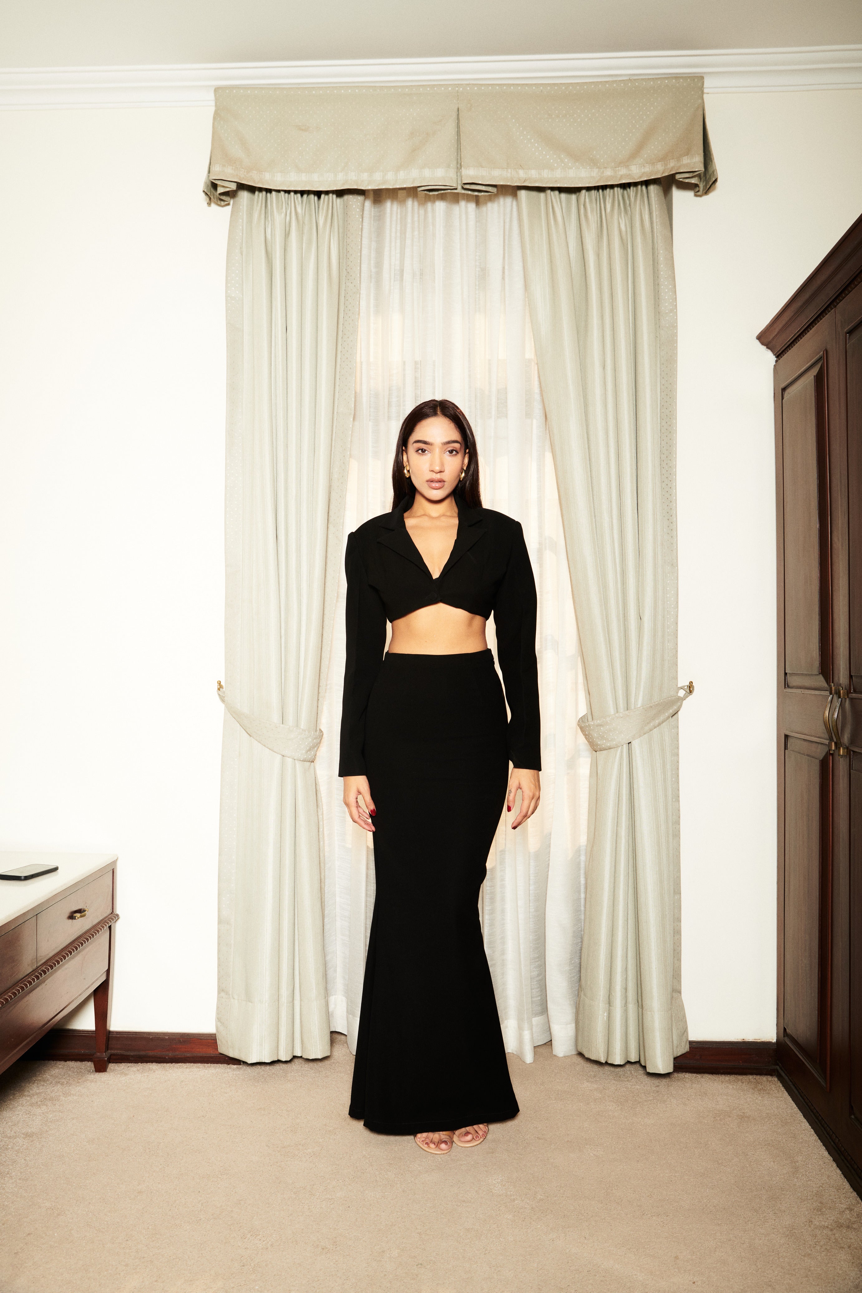 BLACK CROP SET – LabelAnkitaJain
