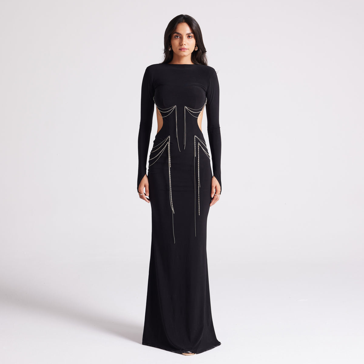 CRYSTAL BLACK DRESS – LabelAnkitaJain