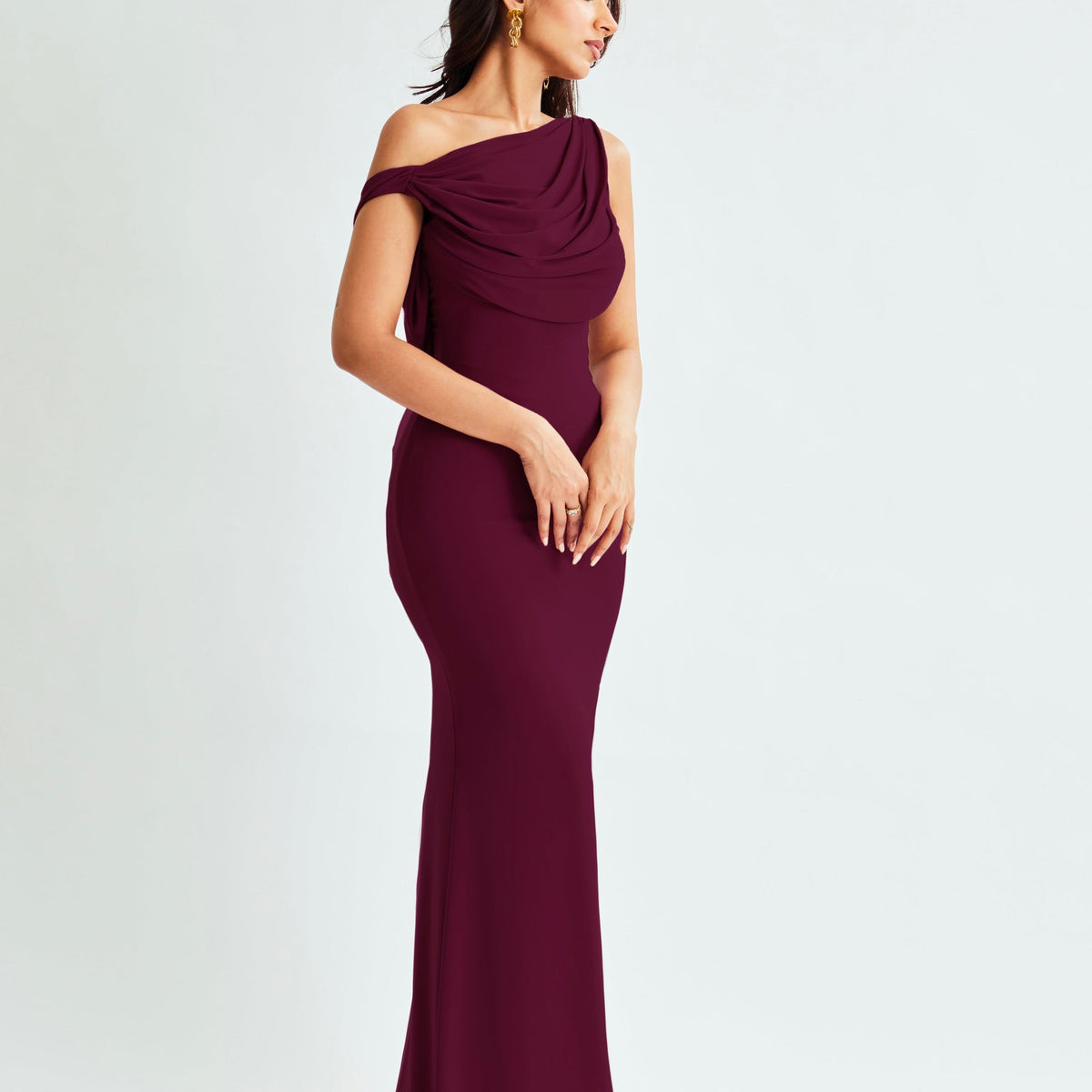 CHERRY DRAPED DRESS – LabelAnkitaJain
