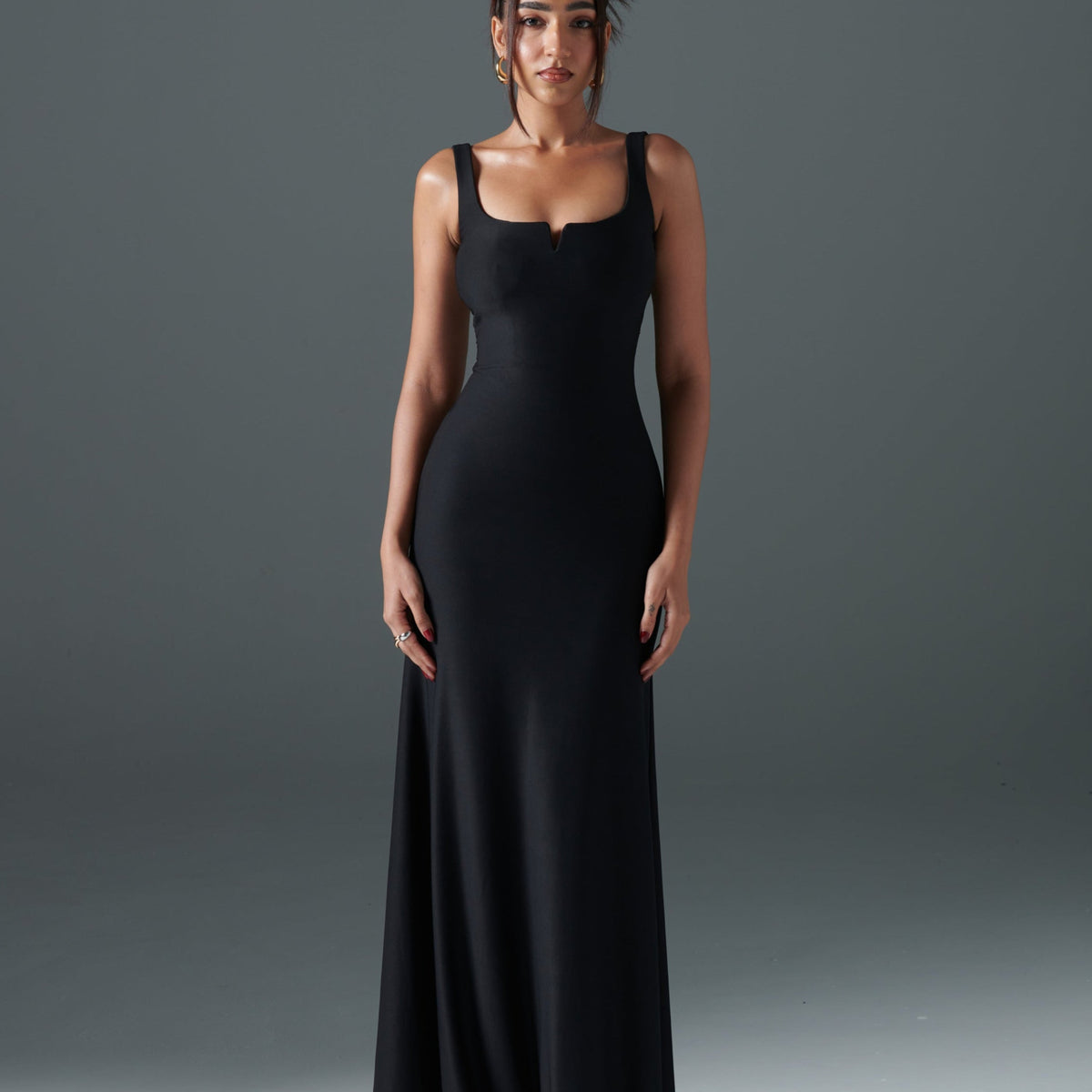 BLACK CONTOUR DRESS – LabelAnkitaJain